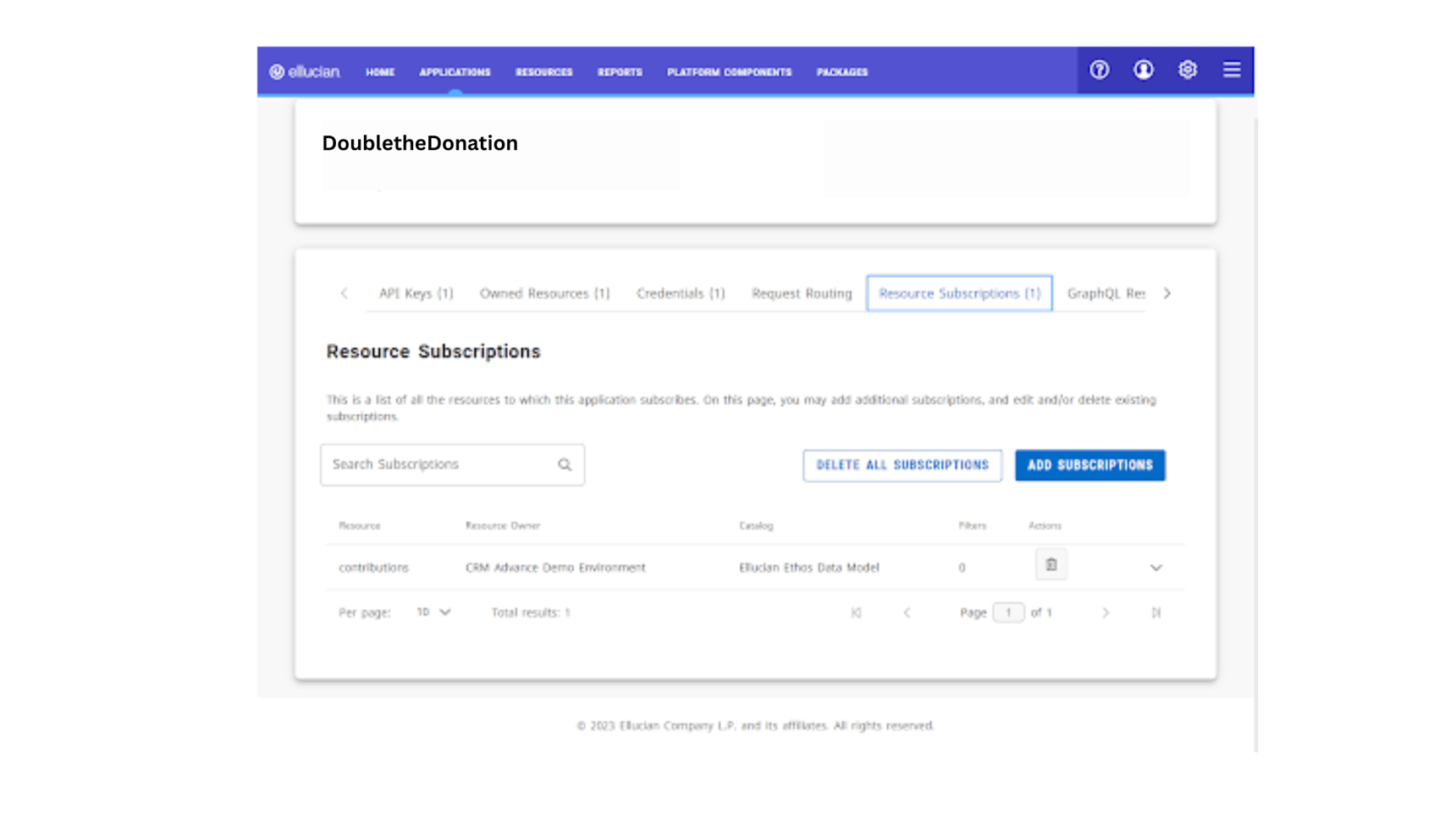 Does Double the Donation integrate with CRM Advance by Ellucian?