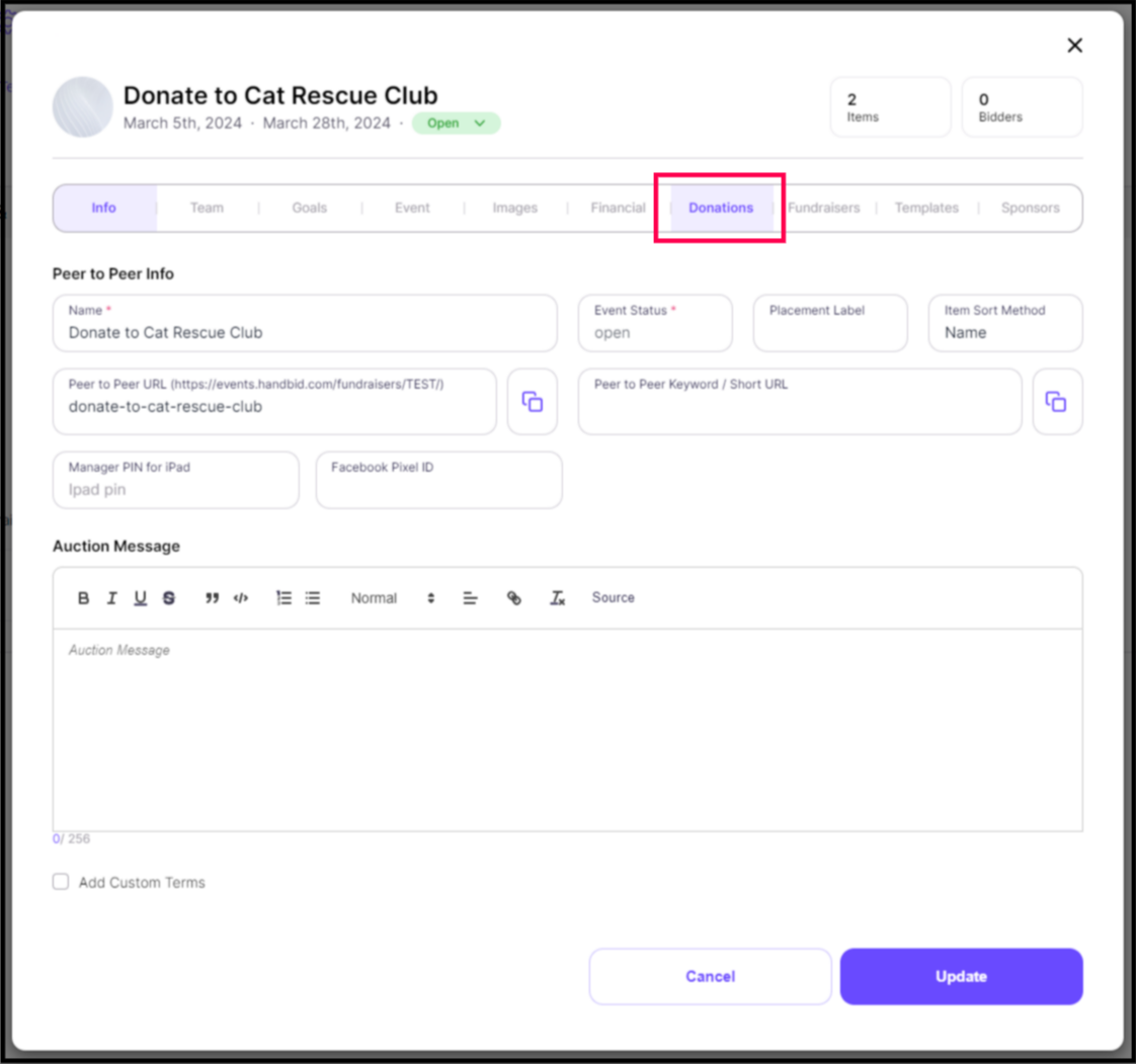 Does Double the Donation integrate with Handbid?