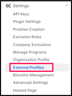 Getting Started: External Profiles