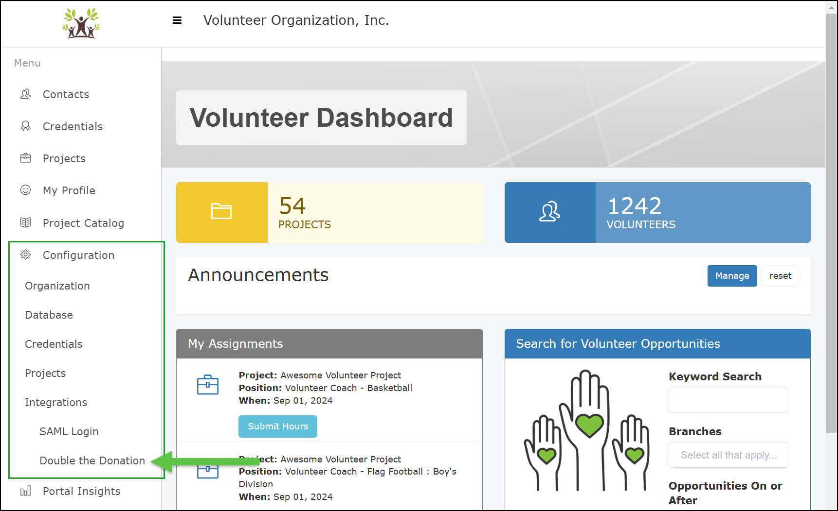 Does Double the Donation Integrate with VolunteerMatters?