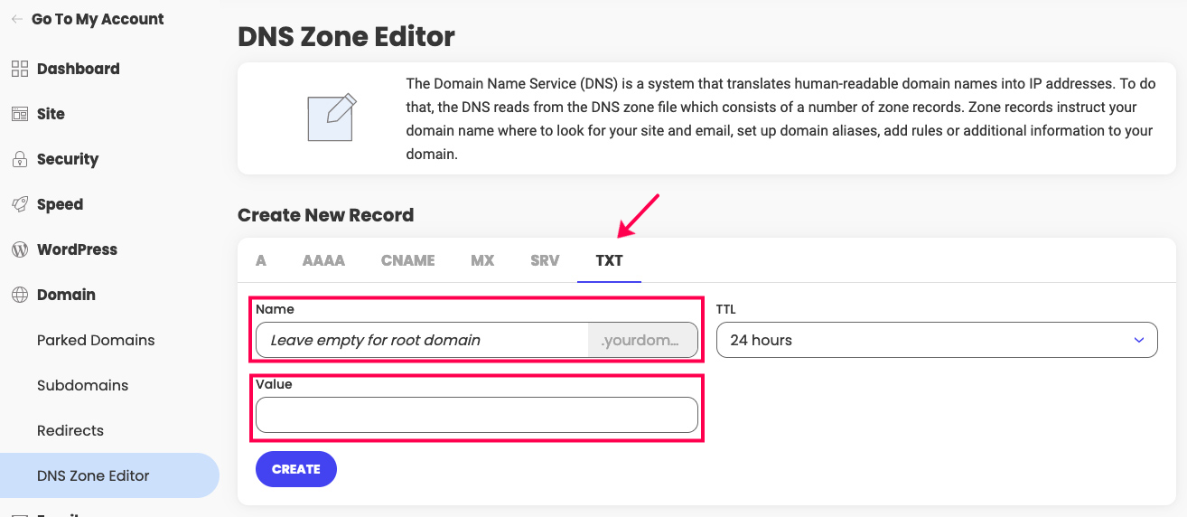 Setting Up Your DNS Records with SiteGround