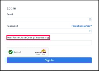 Why do I get the "Invalid Two-Factor Auth Code" when I attempt to login to my 360MatchPro account?