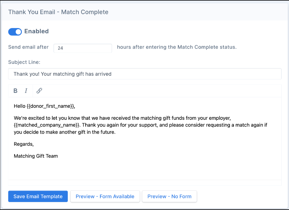 Understanding the Automated Email Streams - Double the Donation Matching
