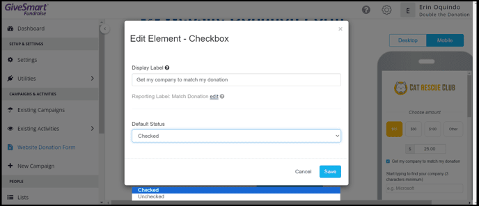 Does Double the Donation Integrate with GiveSmart Fundraise (previously MobileCause)?