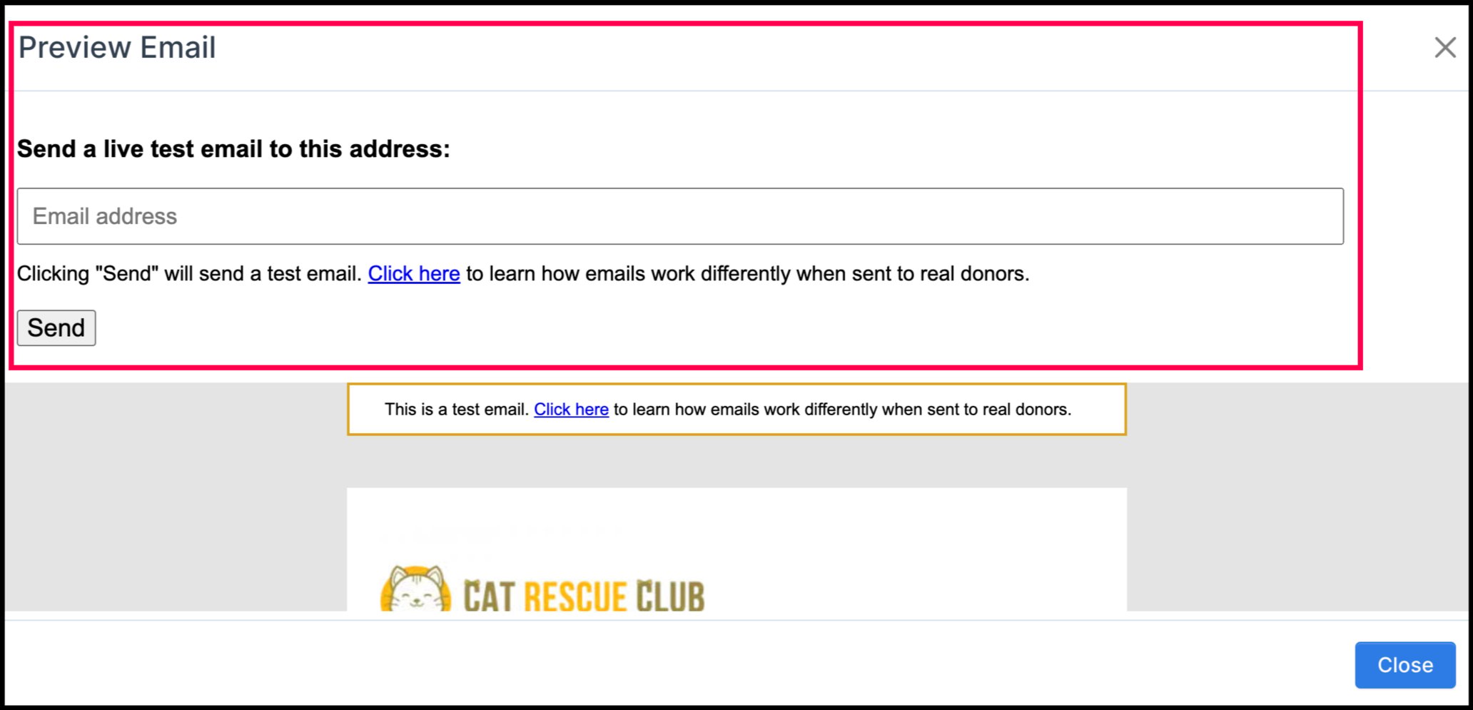 Previewing Emails
